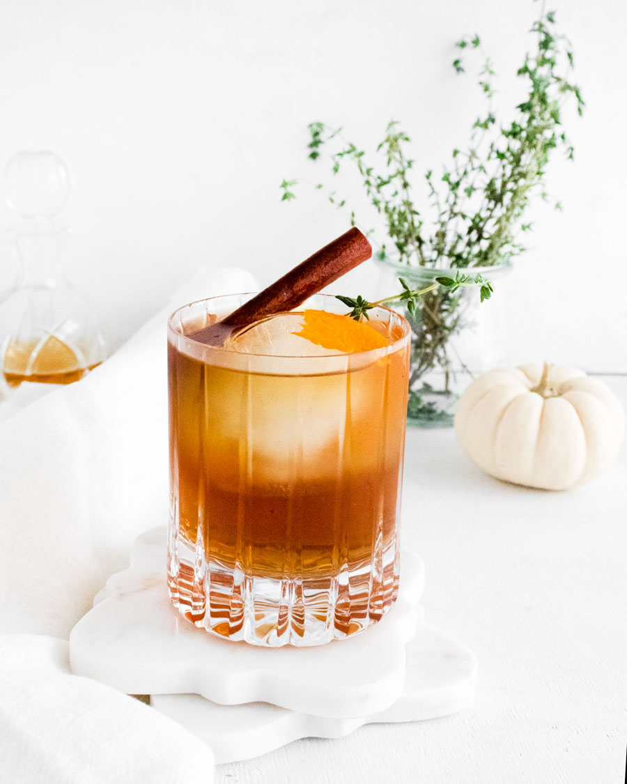 Fall Spiced Old Fashioned - About Dinner Thyme