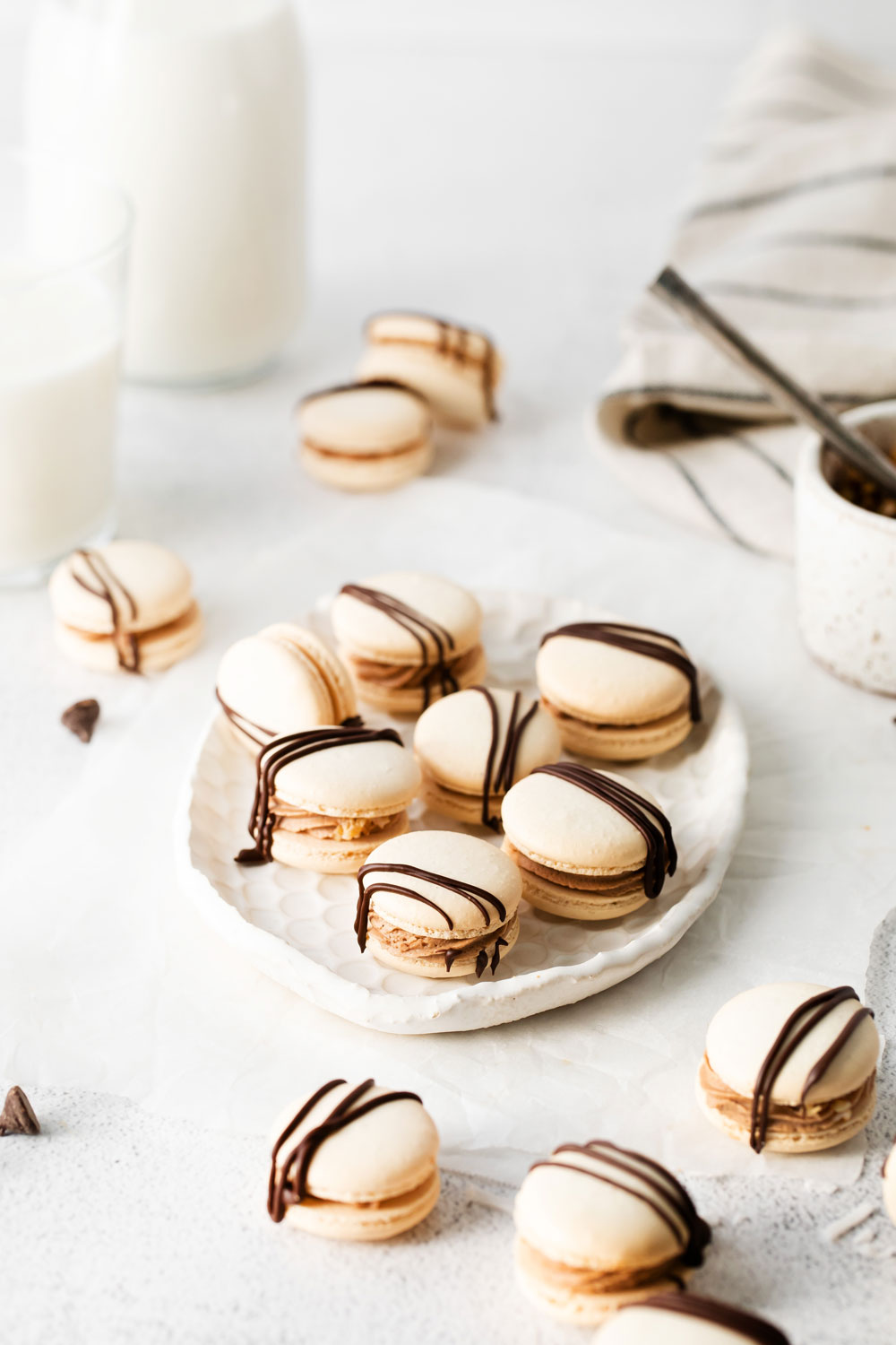 German Chocolate Macarons - About Dinner Thyme